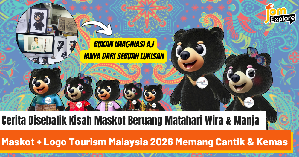 Maskot Tourism Malaysia 2026 Beruang Matahari Wira & Manja